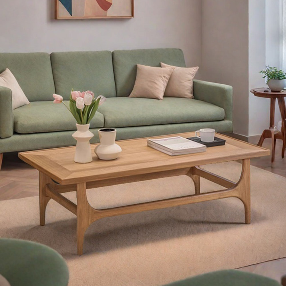 The Invincibles home Wood style design simple solid wood coffee table ...