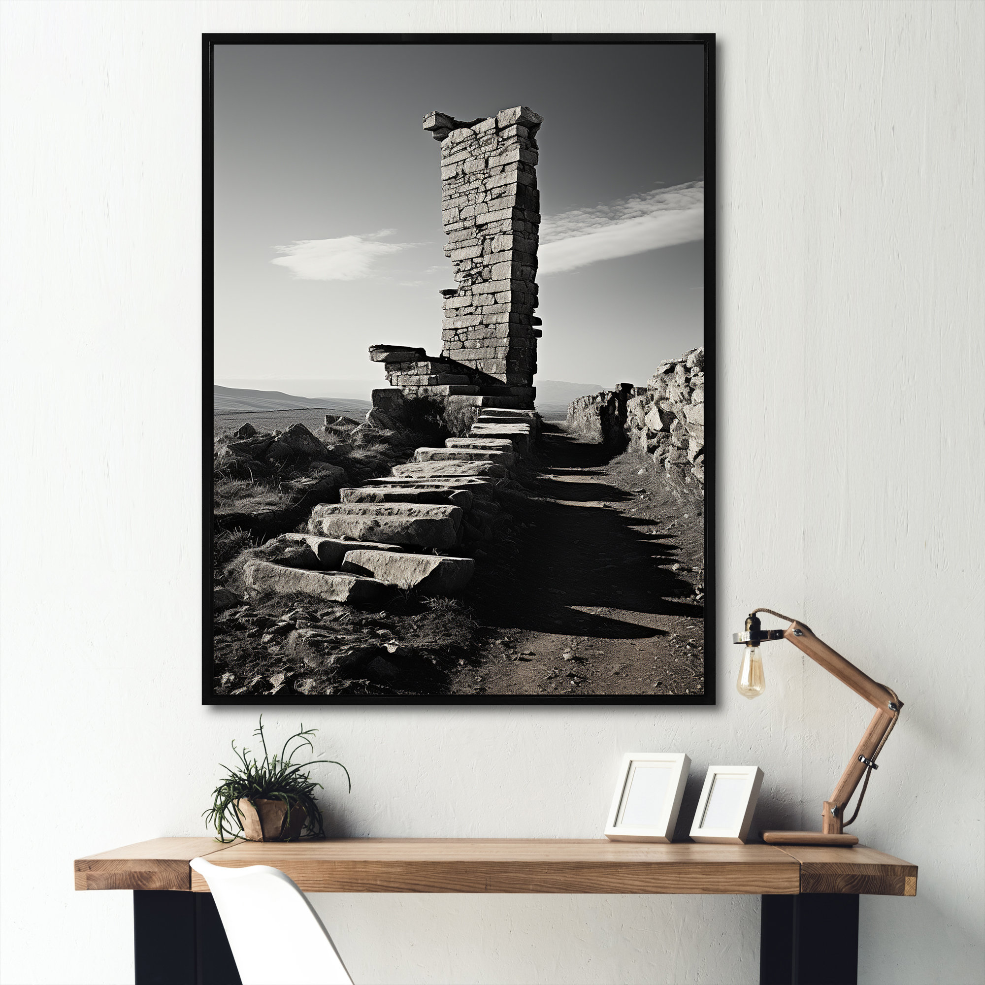 Ebern Designs Spiritual Stone Minimalism Scenery - Spiritual Stone Wall ...