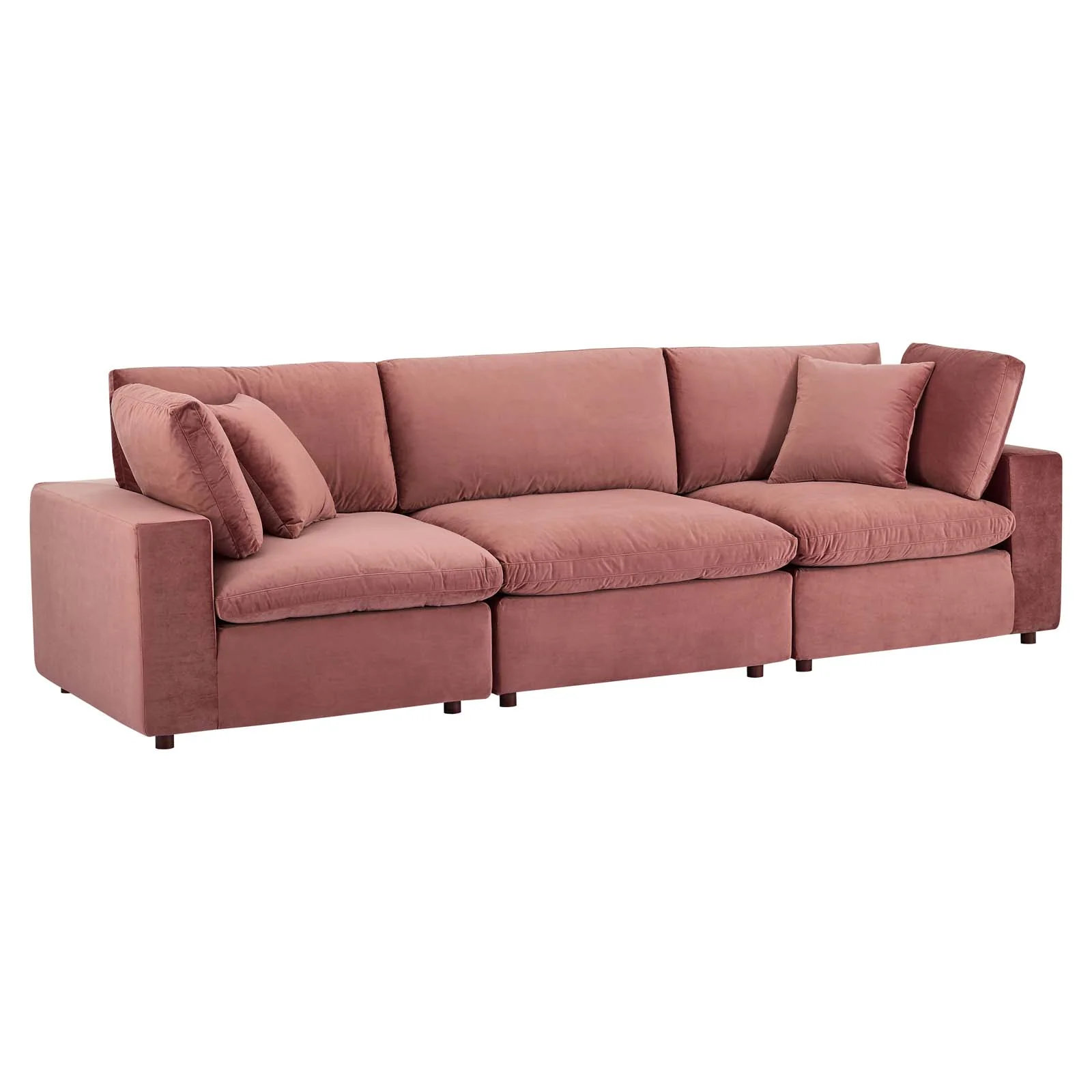 Comfort Design Mats Skylar 119'' Velvet Modular Sofa | Wayfair