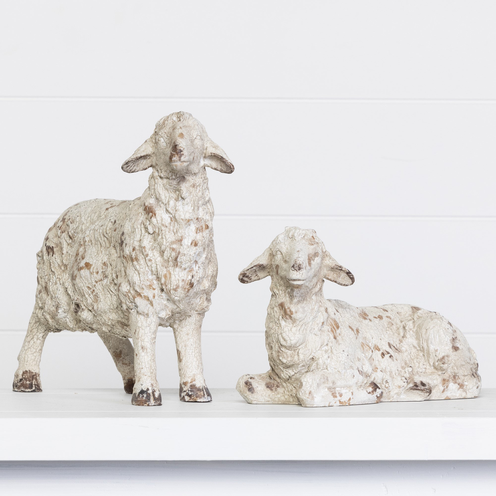 The Holiday Aisle® Resin Lamb Decor Set of 2 Home Decorations Easter ...