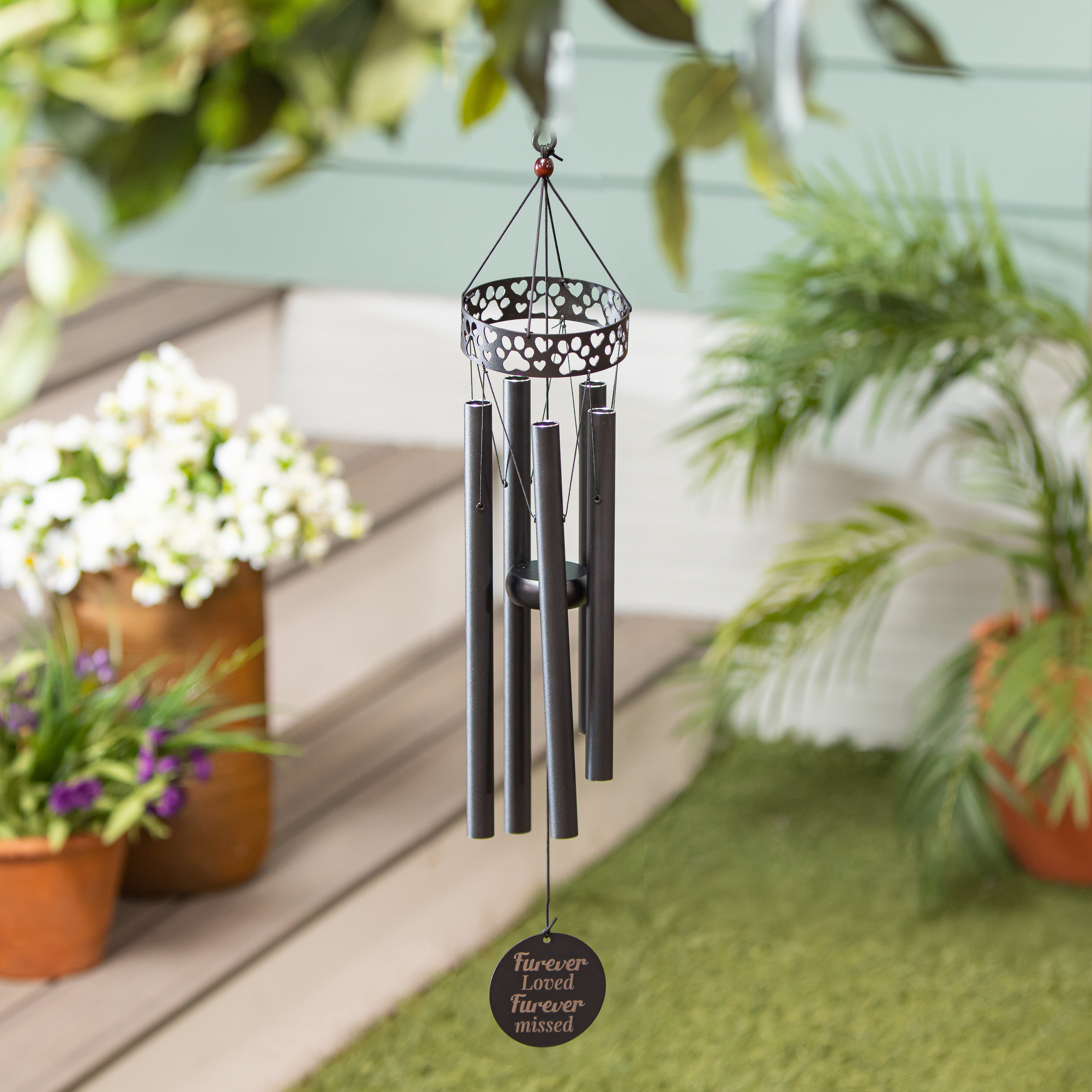 Arlmont & Co. 'Furever Loved, Furever Missed' Pet Memorial Avria Metal ...