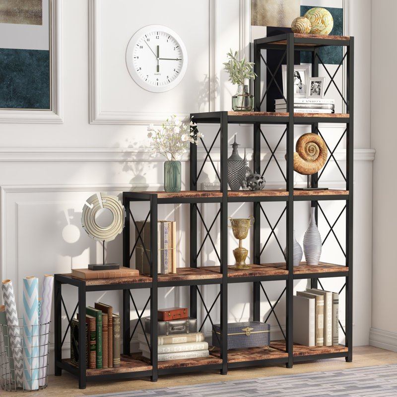 Mercer41 Himkea 55" H x 45" W Step Bookcase & Reviews | Wayfair