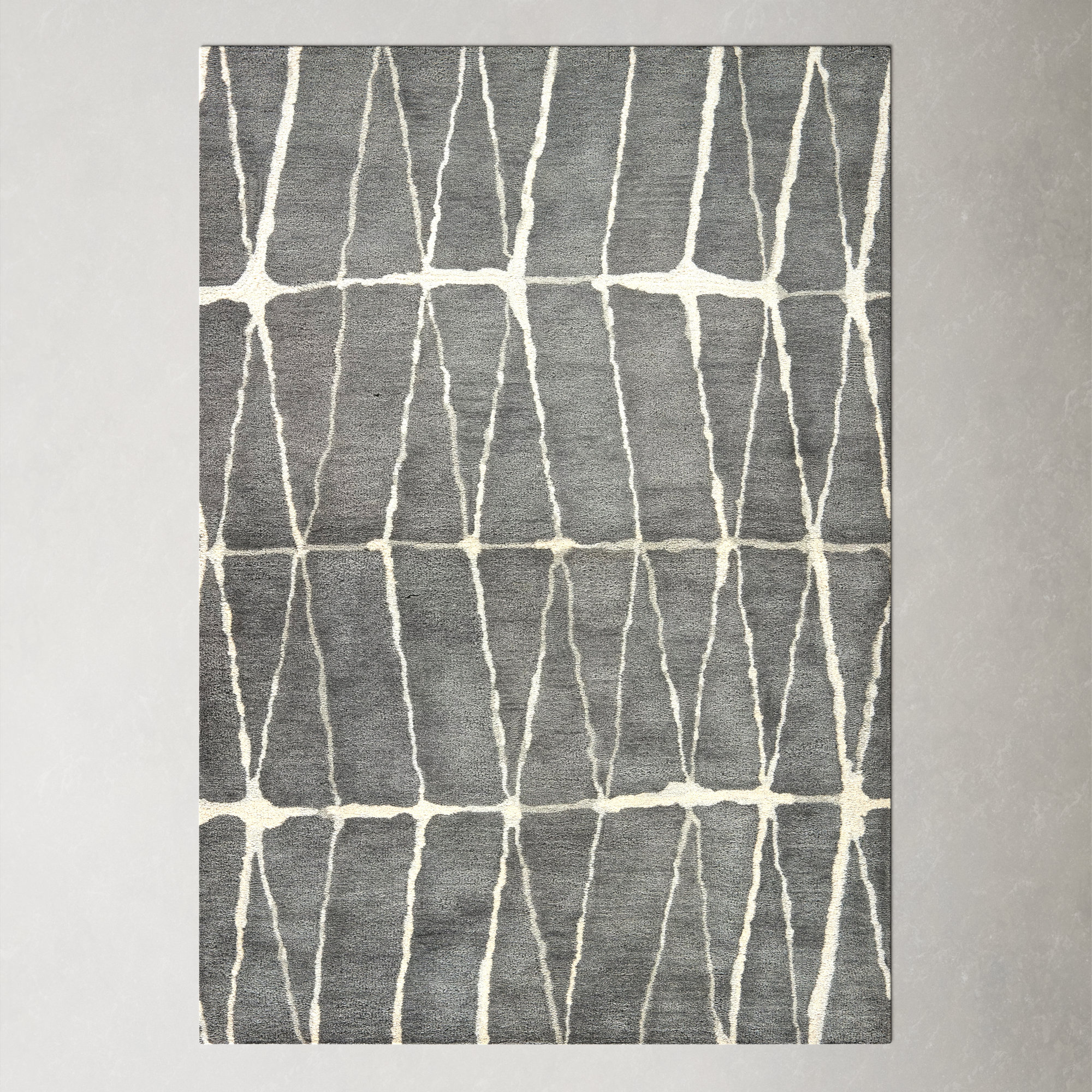 AllModern Pete Hand Tufted Wool Geometric Rug & Reviews | Wayfair