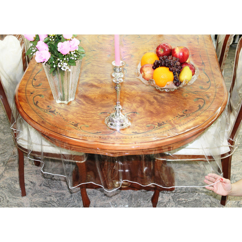 Venice Collections Oval Clear Plastic / Acrylic Table Protector | Wayfair