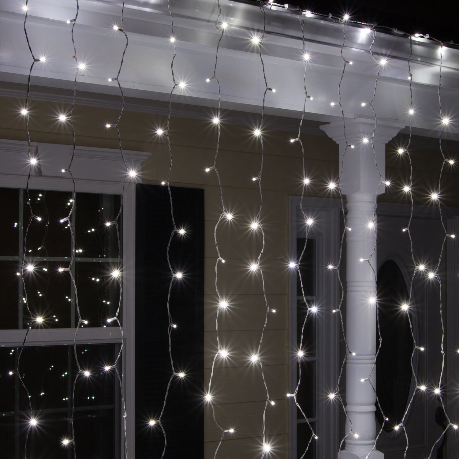 The Holiday Aisle® LED Curtain Icicle Lights & Reviews | Wayfair
