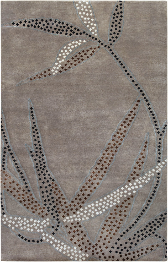 Smithsonian Rugs Heritage Floral Hand Knotted Wool Gray Area Rug | Wayfair