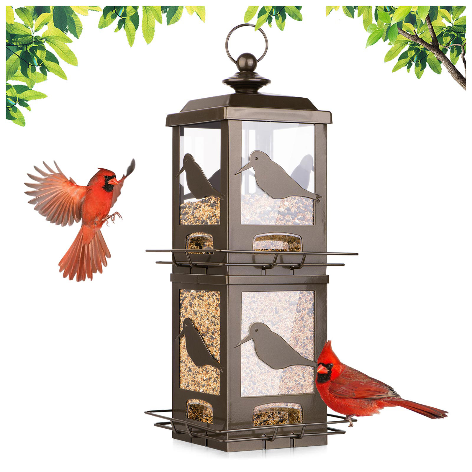 Alcott Hill Wild Bird Feeders For Outdoors, Hanging Bird Feeder With ...