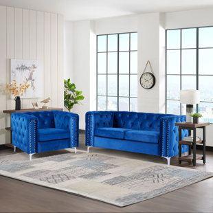 Blue Living Room Sets & Couches You'll Love | Wayfair