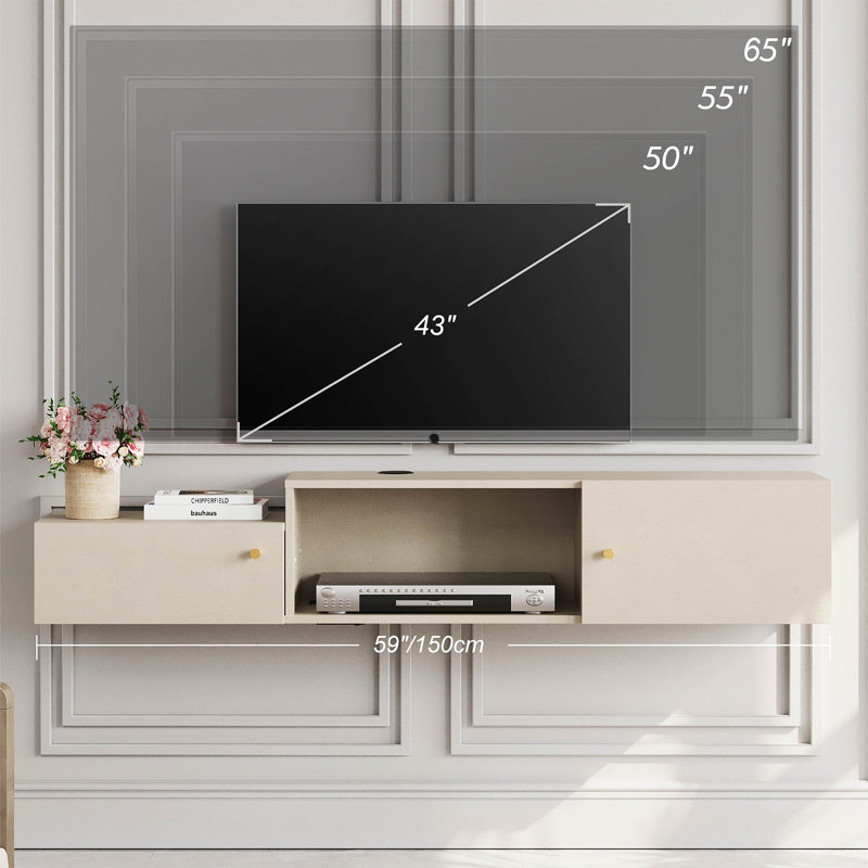 Wrought Studio™ Deyana Floating TV Stand for TVs up to 75" & Reviews ...