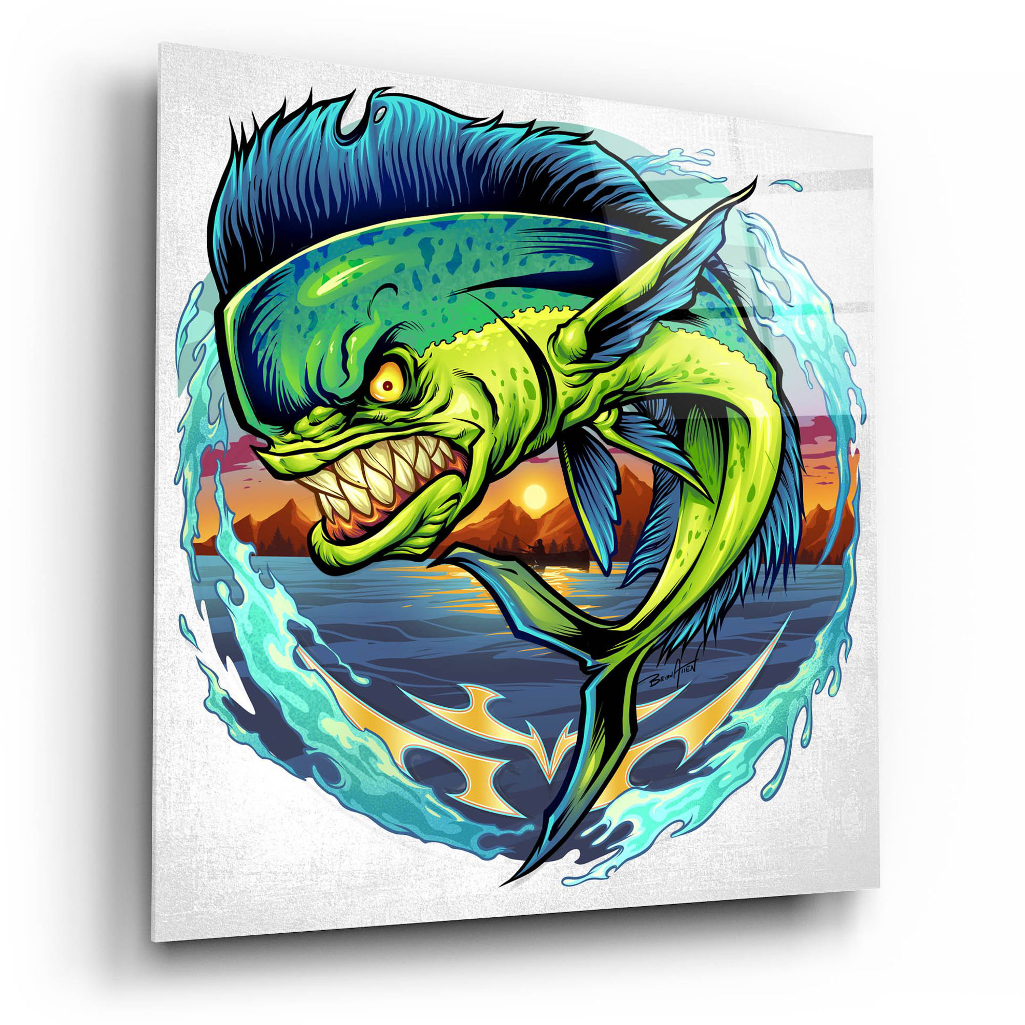 Trinx Angry Mahi-Mahi On Plastic / Acrylic by Flyland Designs Print ...