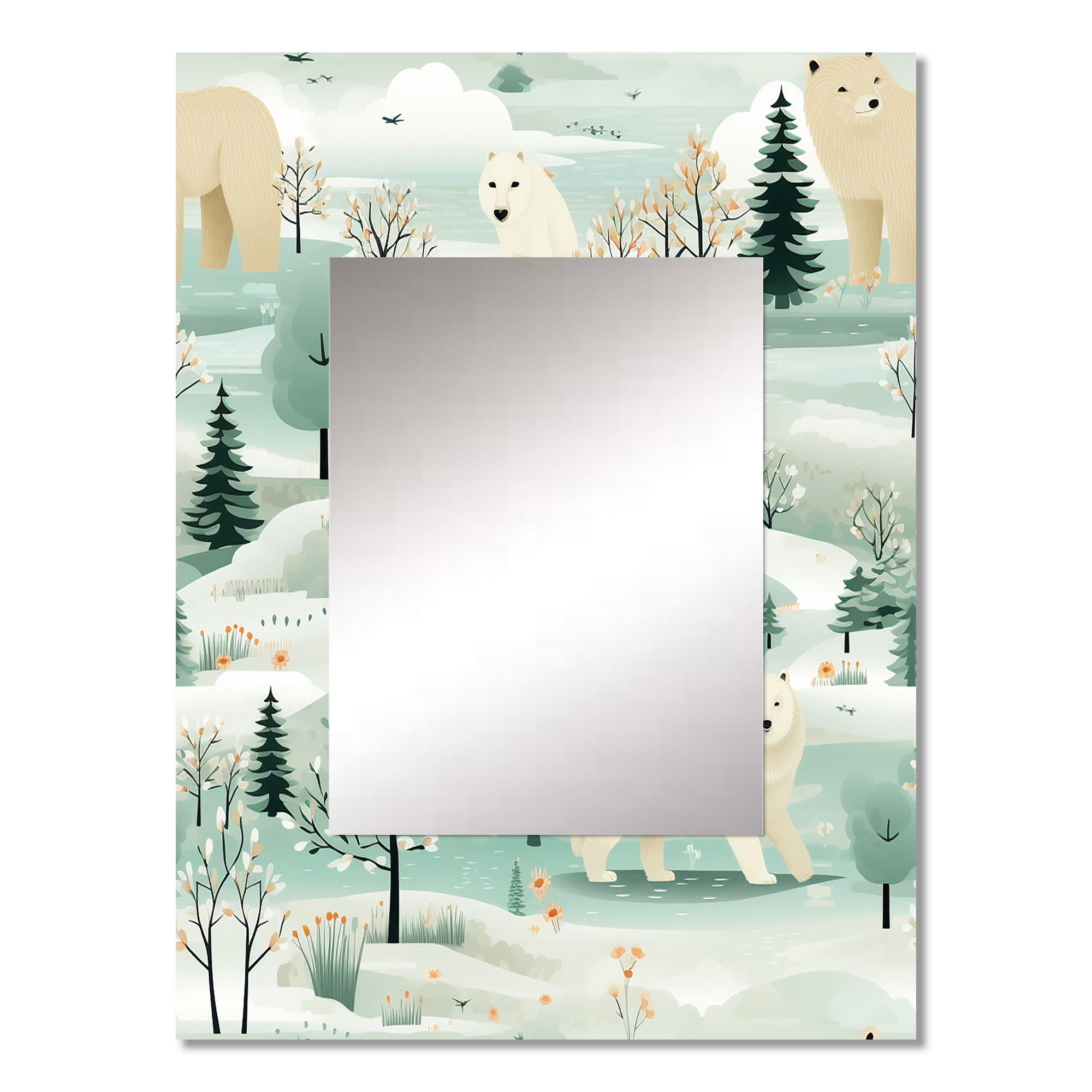 Dakota Fields Arctic Polar Bear Essence - Animal Print Mirror Wall ...