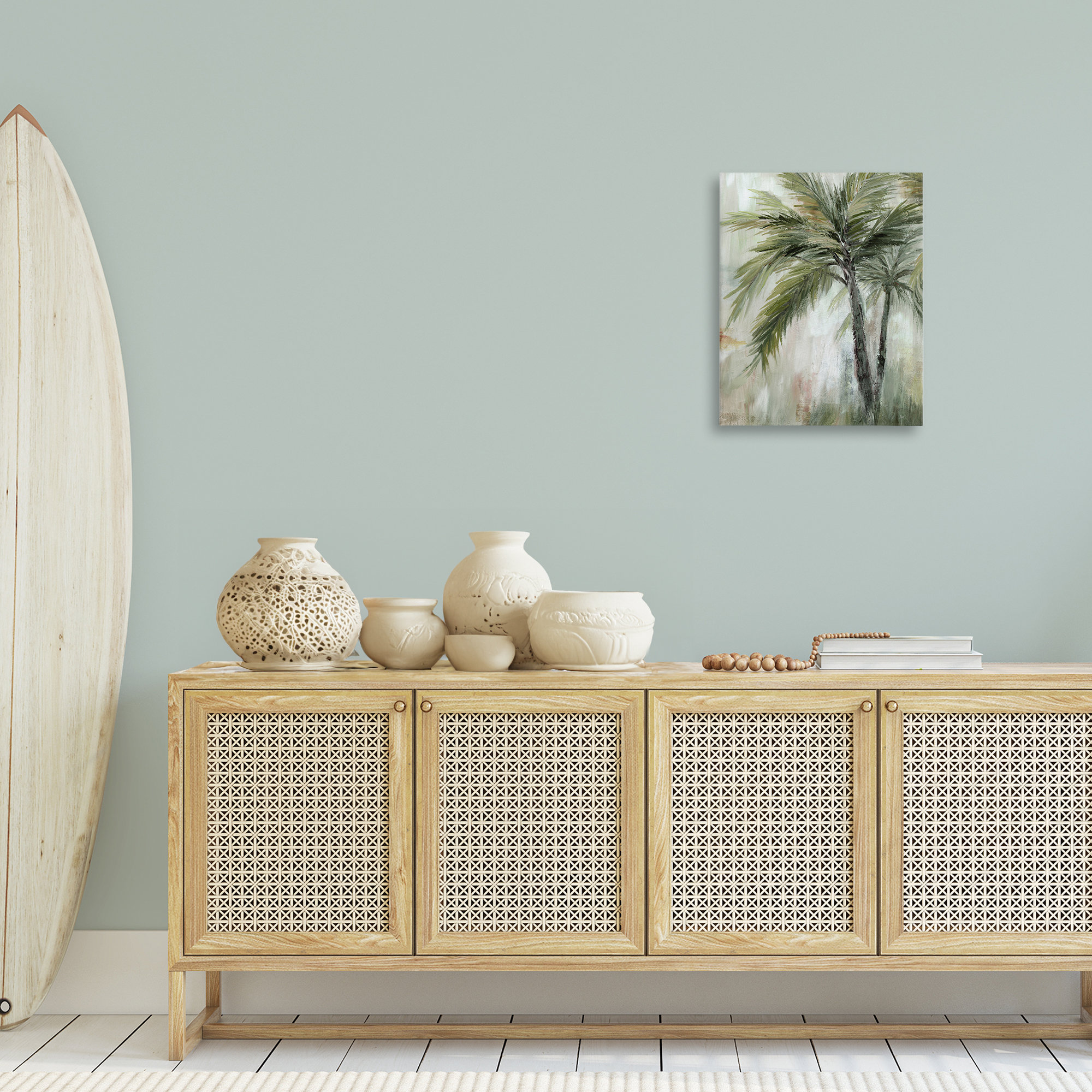 Bay Isle Home™ Abstract Palm Fans Canvas Wall Art by Nan | Wayfair