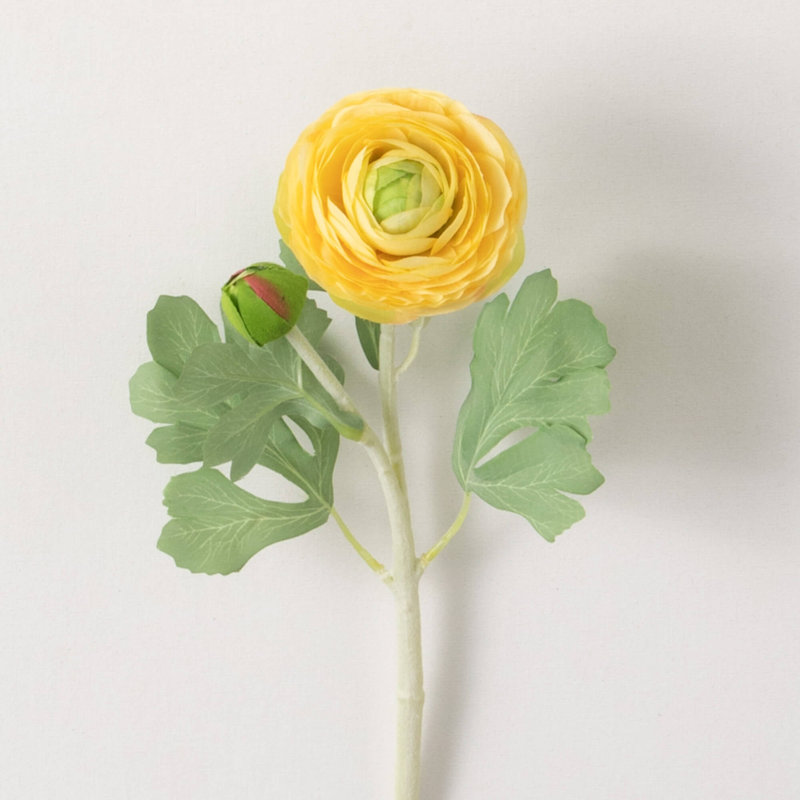 Primrue Sullivans Artificial Yellow Ranunculus Spray 5"L | Wayfair