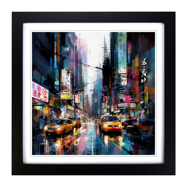 Marlow Home Co. City Of Tokyo Abstract Art No.3 - Single Picture Frame ...