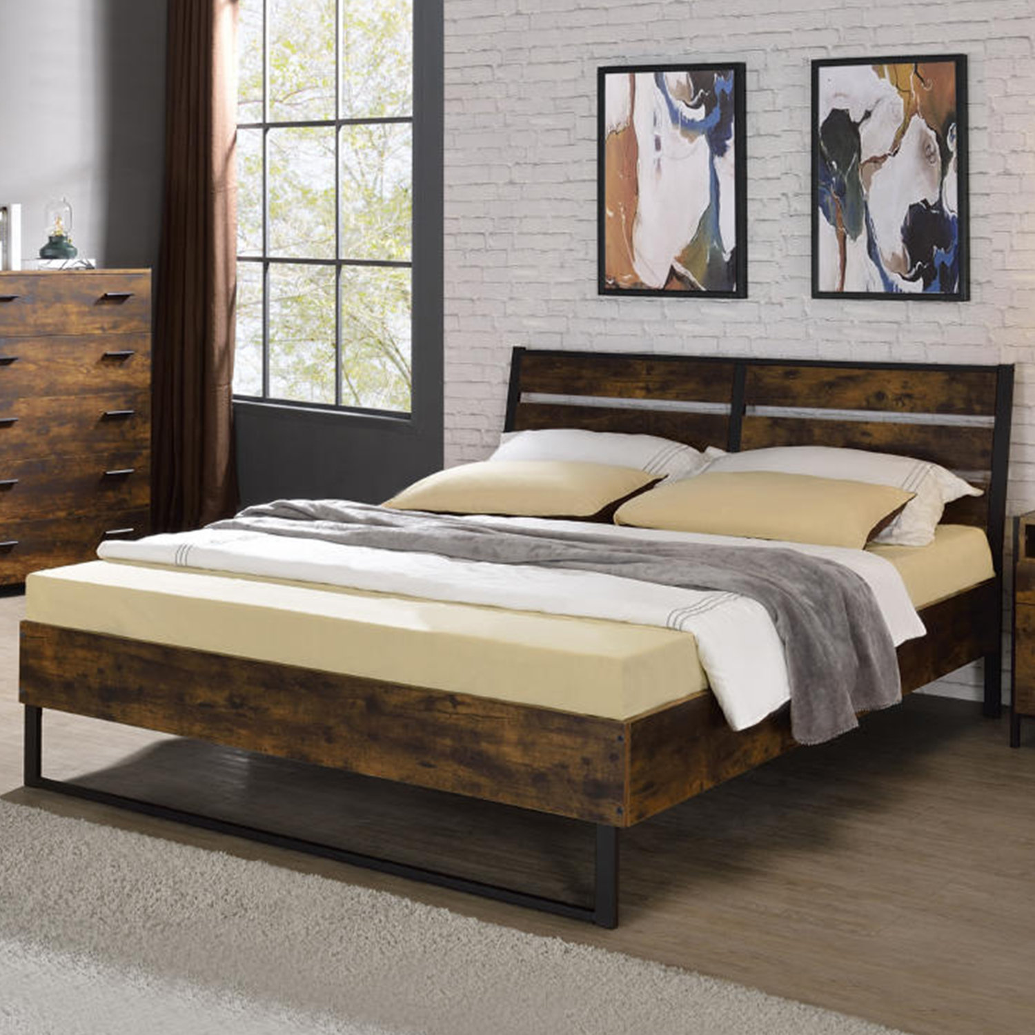 17 Stories Iddings Metal Bed - Wayfair Canada