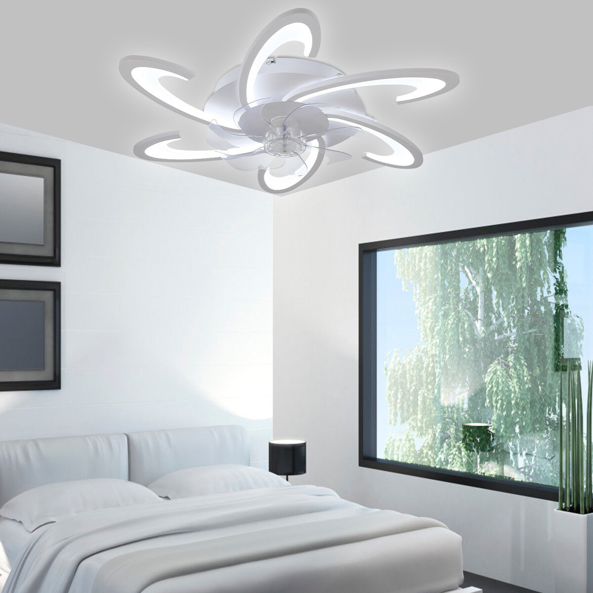 Wrought Studio™ Ceiling Fan With Lights Remote Control, 3 Colors, 6 ...