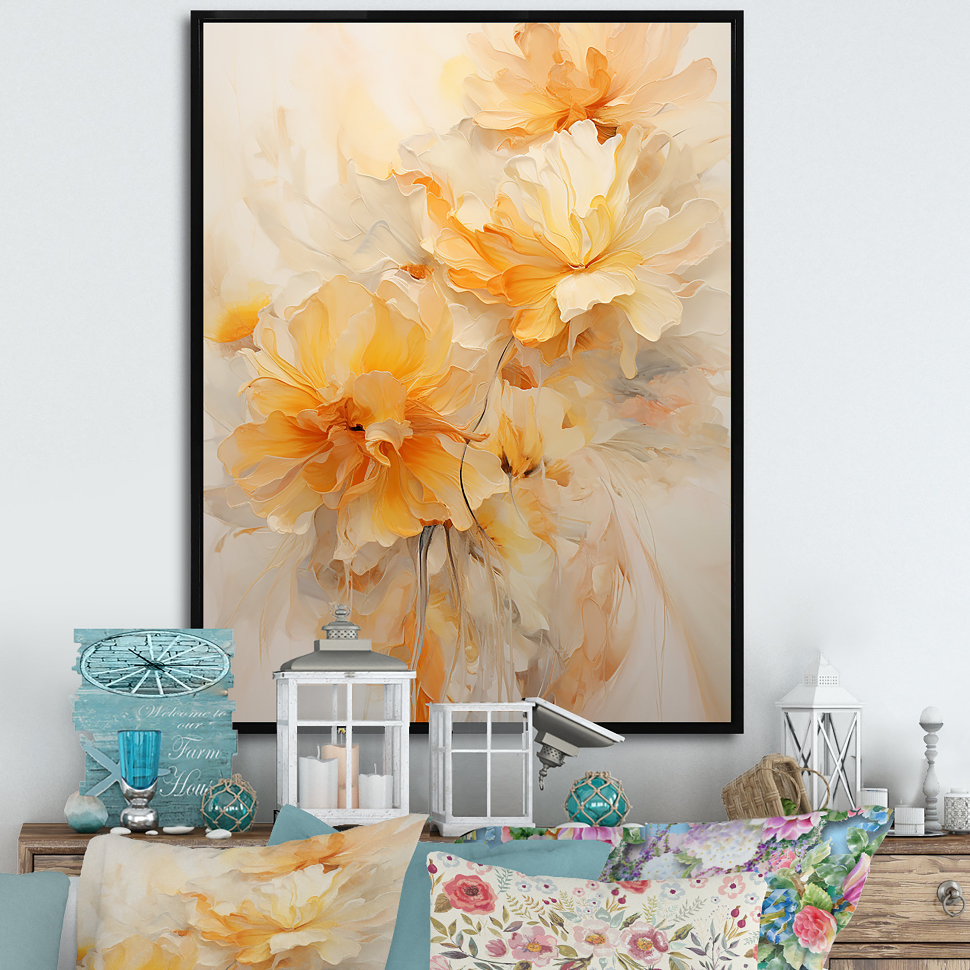 Winston Porter Peach Marigold Elegance Bouquet Still Life IV - Marigold ...