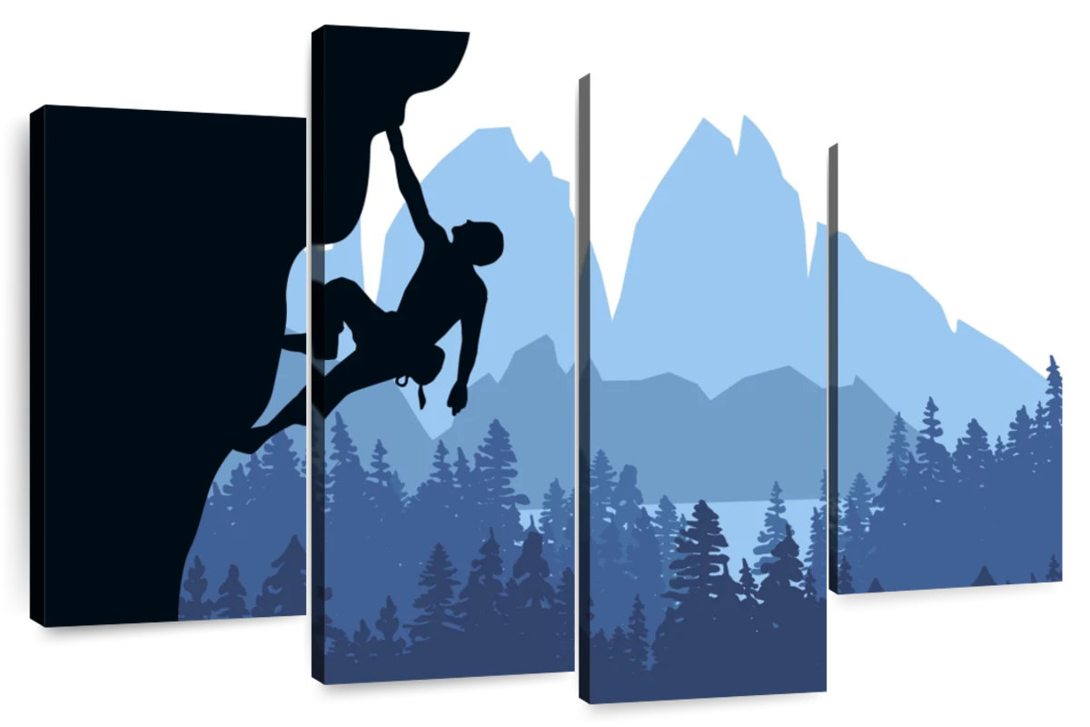 Ebern Designs Sireci Winter Rock Climbing Scene | Wayfair