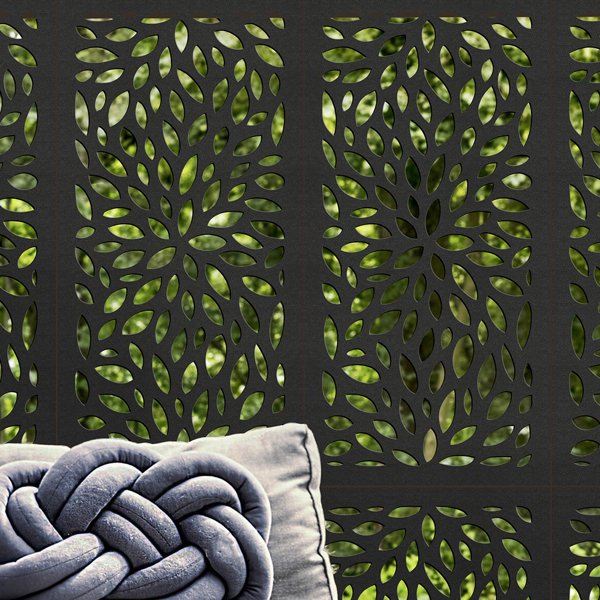 DESIGN-VU Floral Decorative Privacy Panel & Reviews | Wayfair