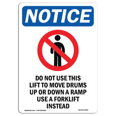 SignMission Do Not Use This Lift Sign With Symbol - Wayfair Canada