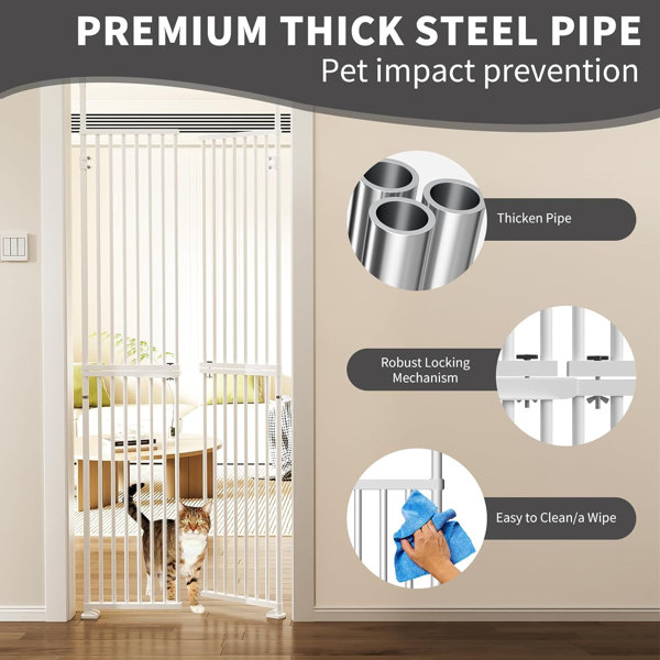 Tucker Murphy Pet™ 75In Adjustable Extra Tall Pet Gate, Pressure ...