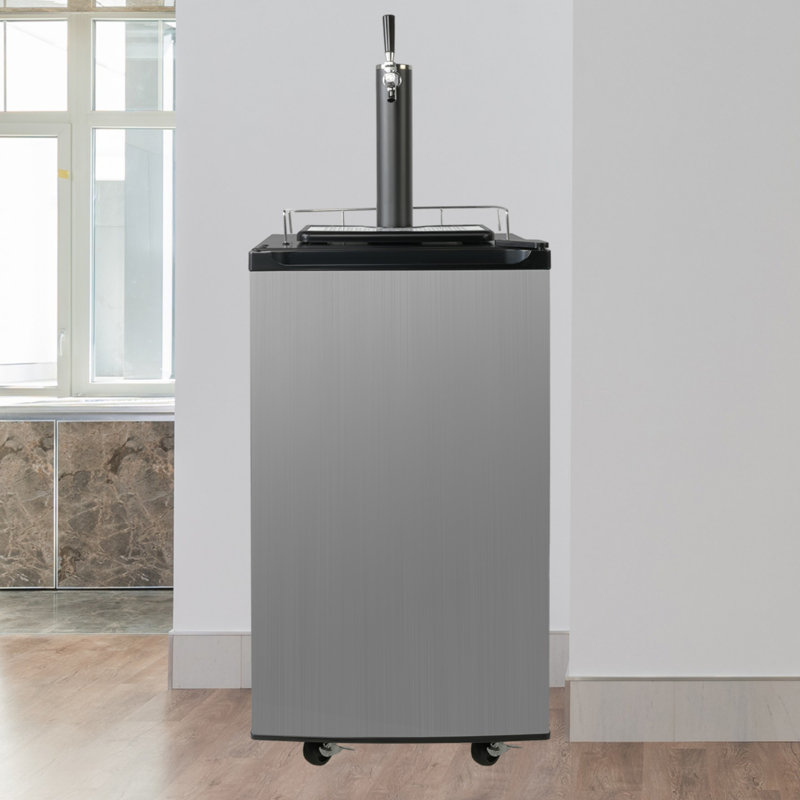 ACEM 3.4 Cubic Feet Single Tap Freestanding Kegerator with Adjustable ...