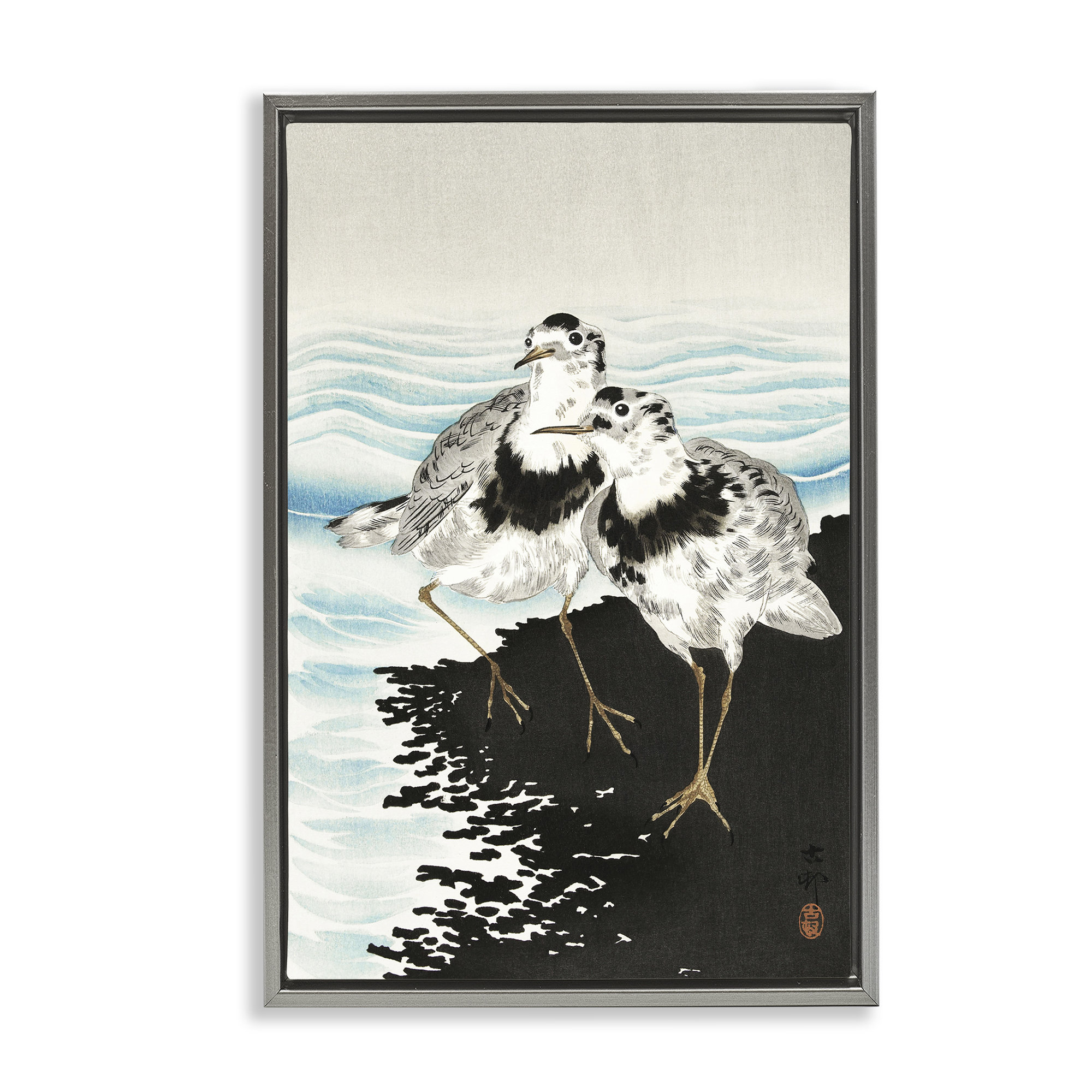 Beachcrest Home™ Classic Beach Birds Framed Floater Canvas by Ohara ...