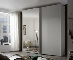 Staud Sonate Rome sliding door wardrobe with mirror, 2 | Wayfair.co.uk