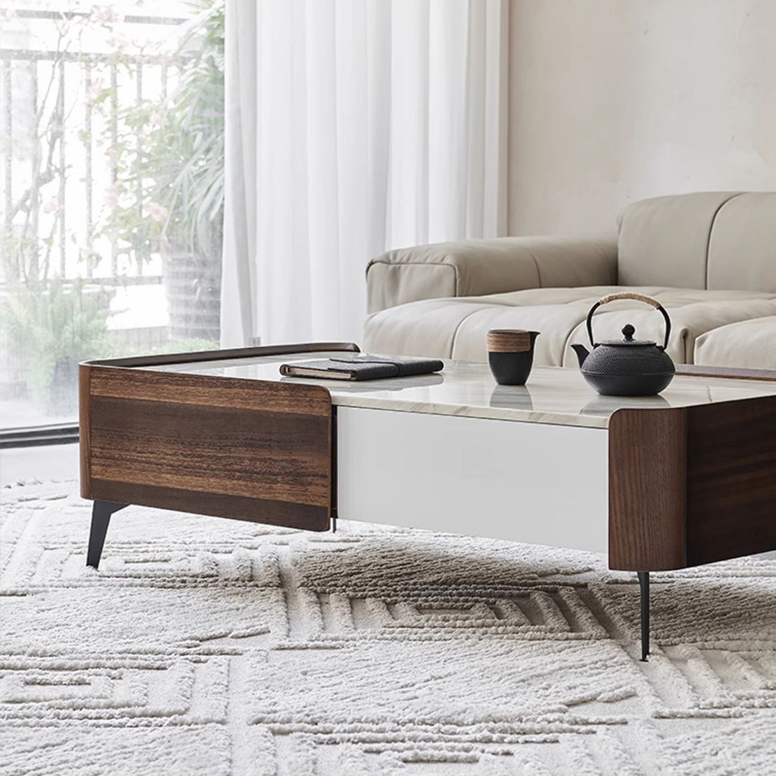 AWORET Rectangular marble coffee table | Wayfair
