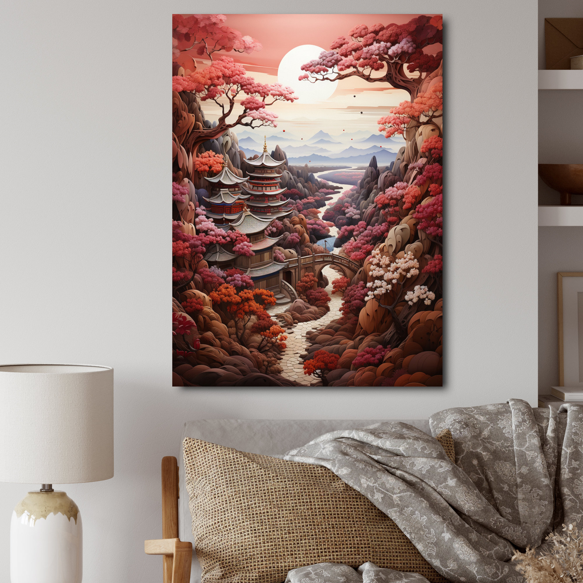 Loon Peak® Labrieville Asian Art Emperors Courtyard - Print on Canvas ...