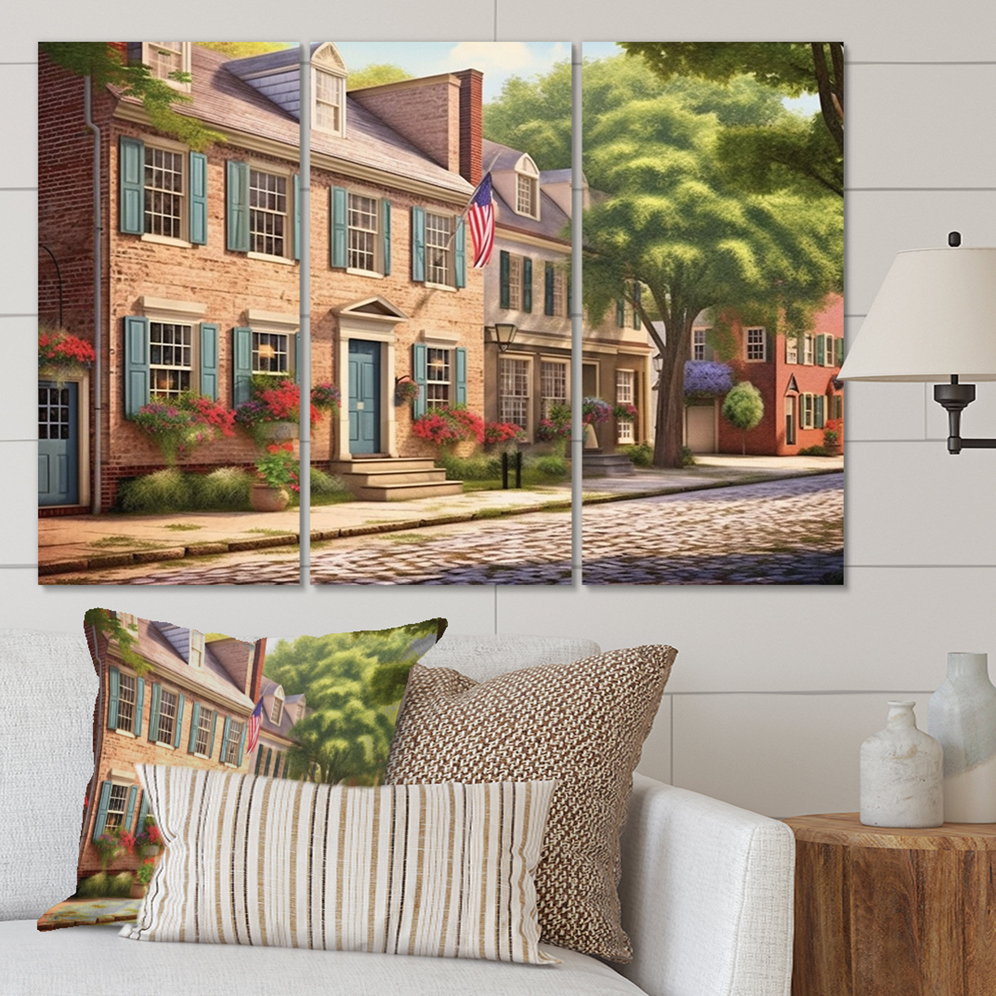 Winston Porter Delaware 1950S Village I - Delaware Canvas Prints Set ...