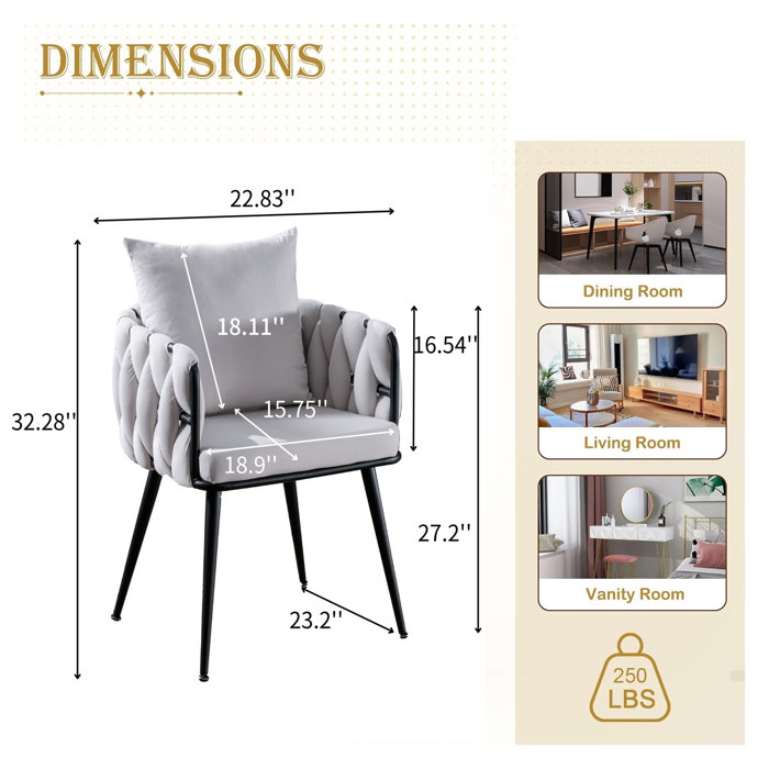 Everly Quinn Zaneta Tufted Velvet Upholstered Armchair | Wayfair