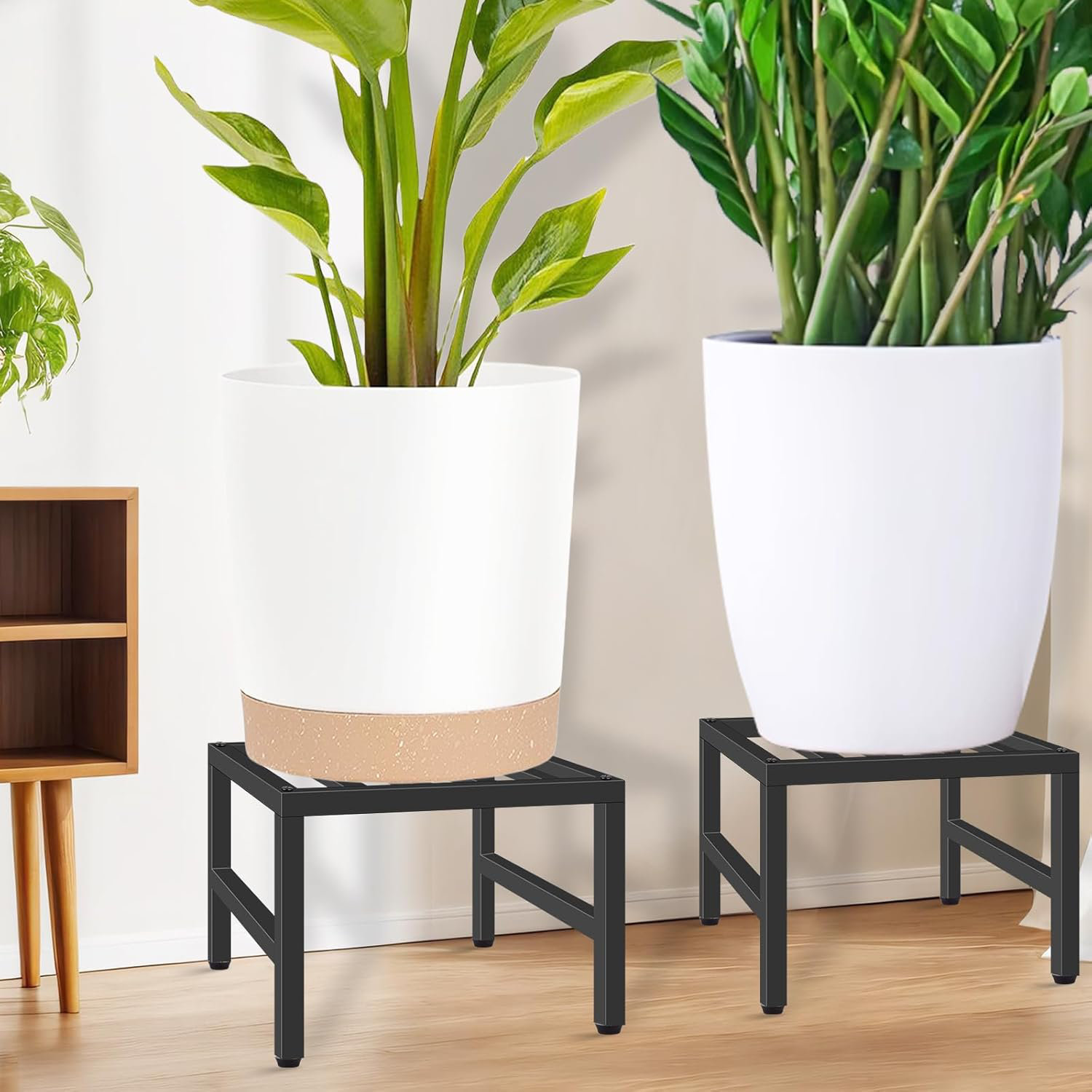 Latitude Run® Sturdy Low Flower Stand Display Planter Shelf 2Pcs | Wayfair