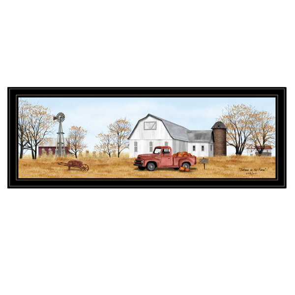 August Grove® Autumn on Farm Framed Wall Art for Living Room, Home Wall ...
