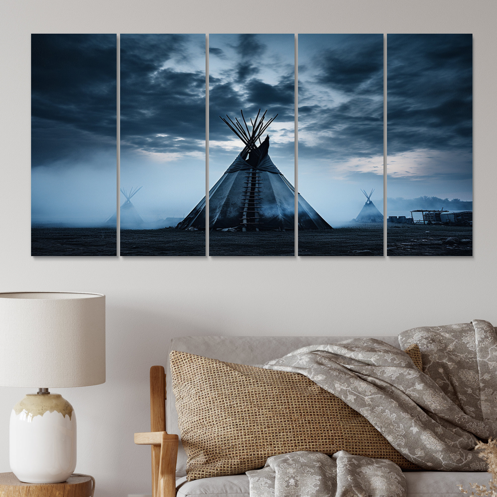 Union Rustic Blue Native Tipi Whispers Of Spirit 5 Pieces | Wayfair