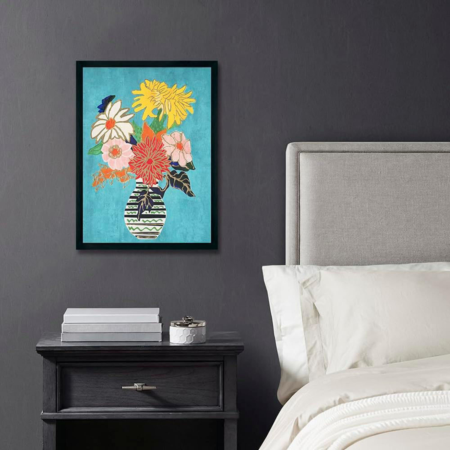 Lark Manor™ Flowers Wall Decor - Vase Flower Boho Floral Art Prints ...