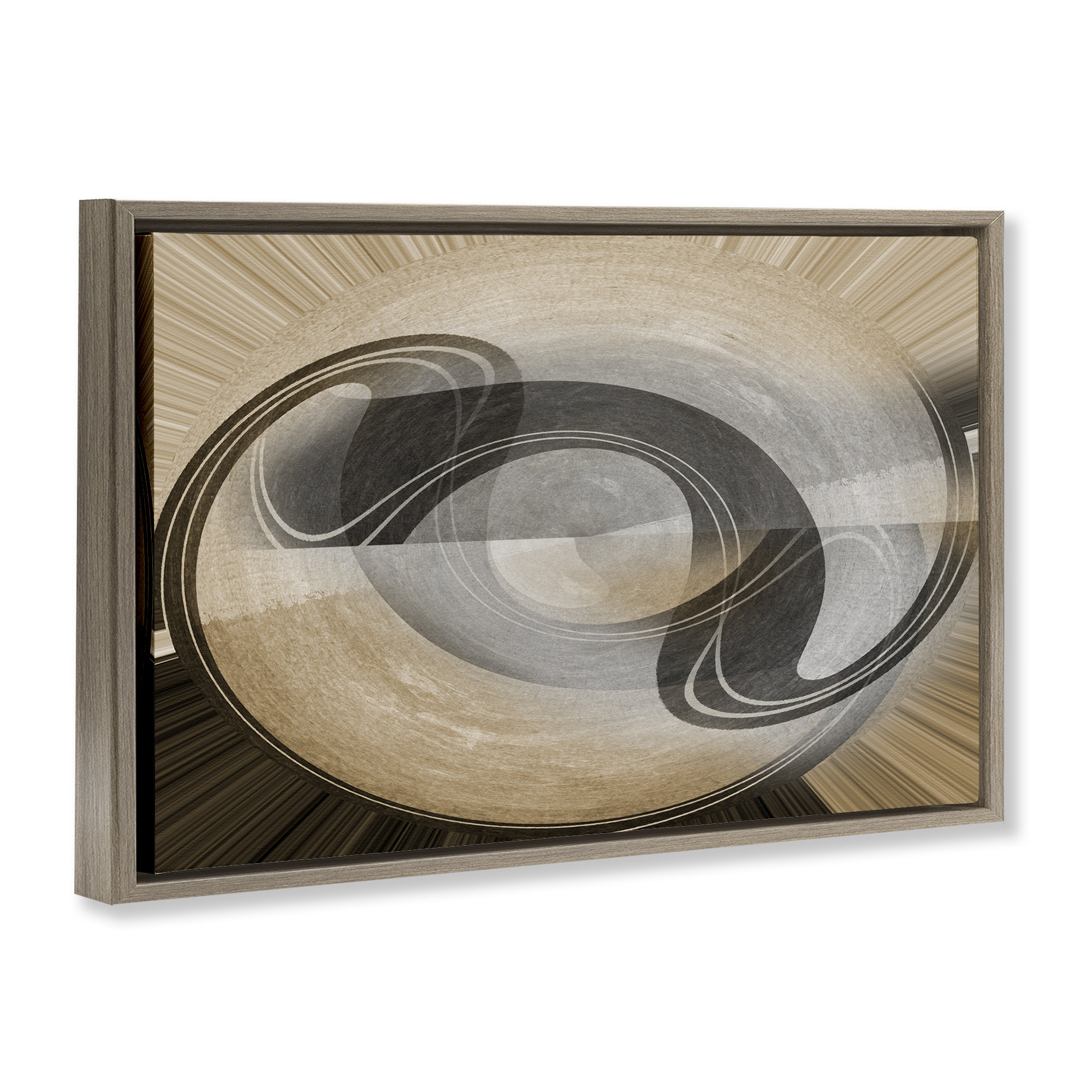 Latitude Run® Curved Swoop Shape Framed Floater Canvas By Noah Bay ...