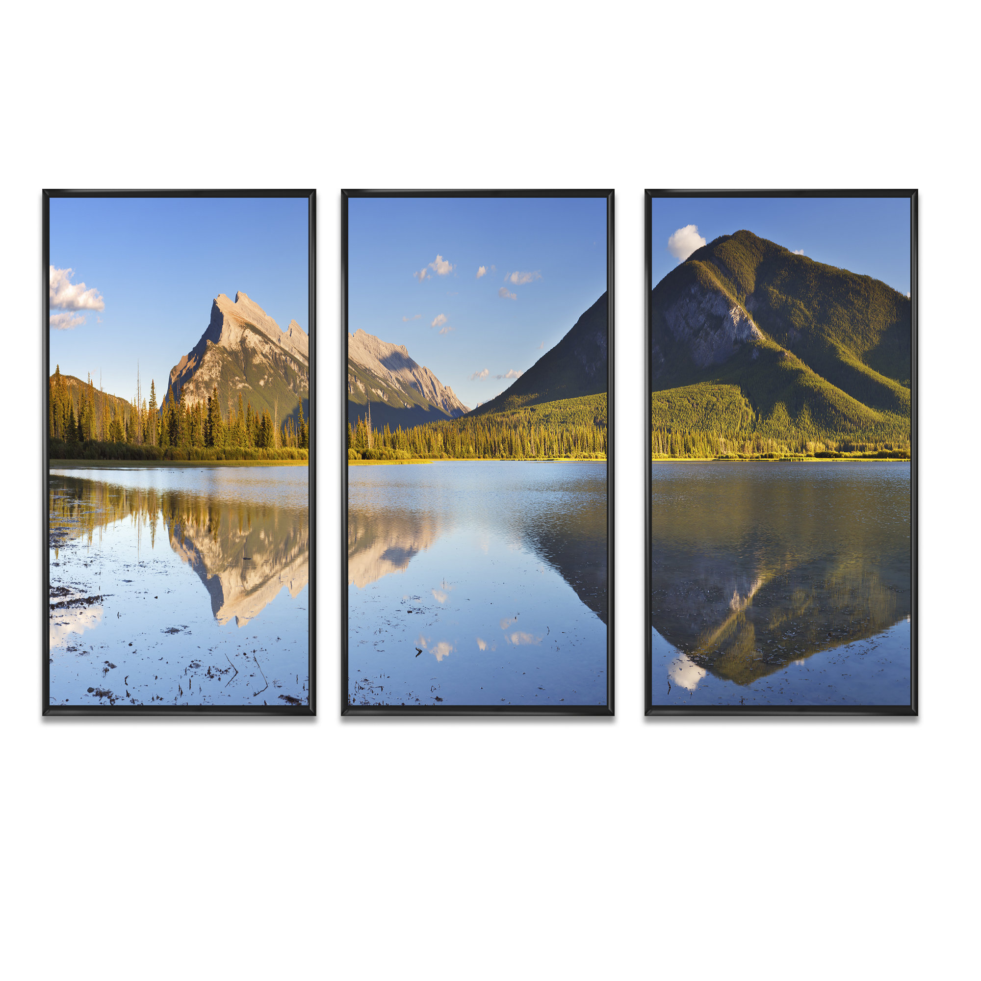 Millwood Pines Vermillion Lakes And Mount Rundle - Landscape Framed ...