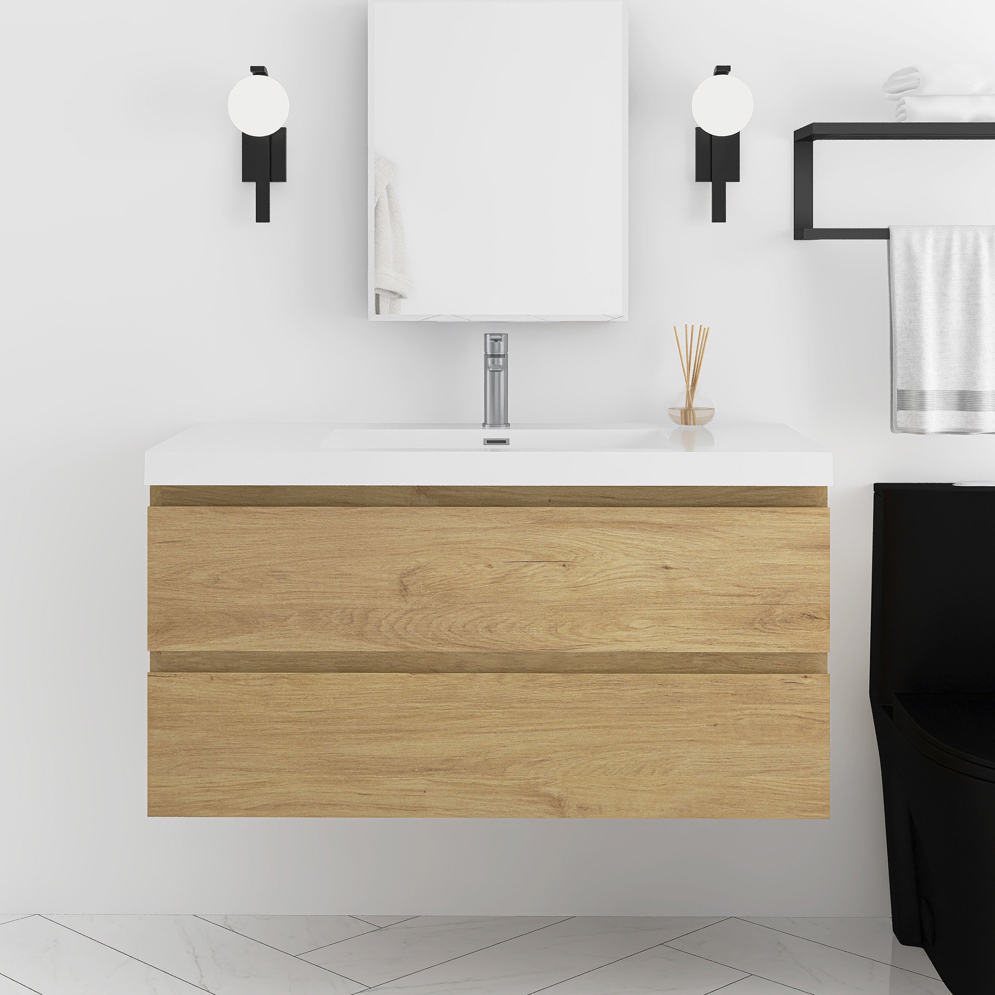 Latitude Run® 42" Floating Bathroom Vanity With Sink - Wayfair Canada