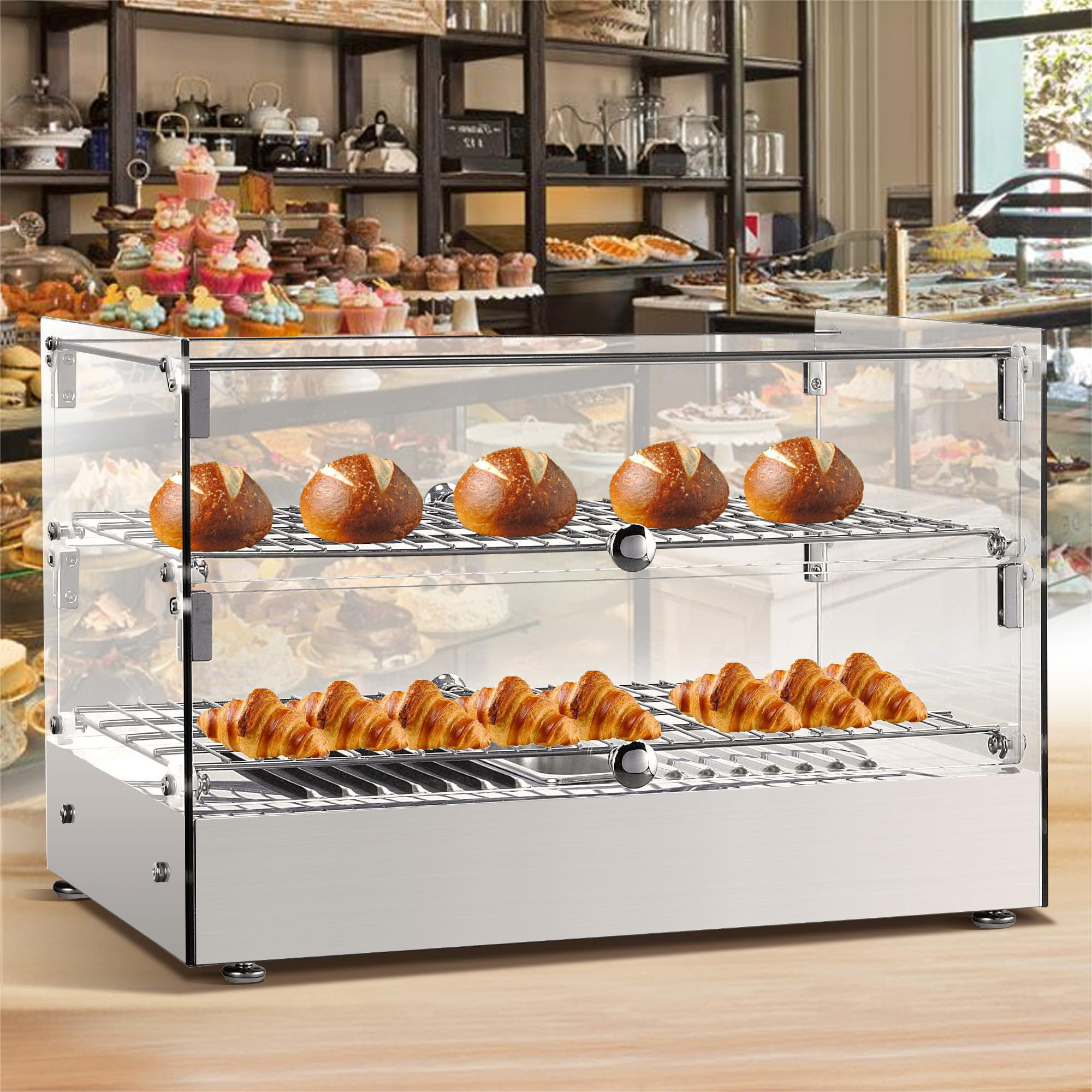 Yuan Home 22'' Commercial Food Warmer Display Case, Countertop Warmer ...