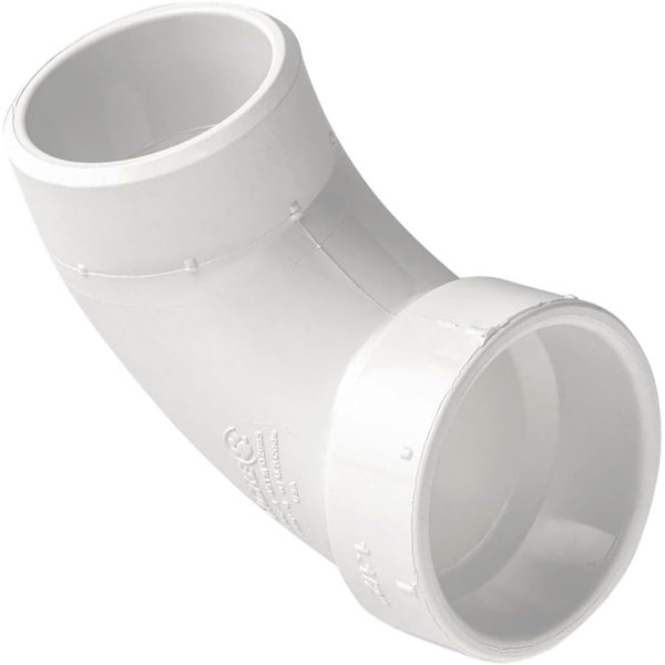 Supply Giant 4 in. PVC DWV 1/4 Bend 90° Street Elbow, Hub x Spigot ...