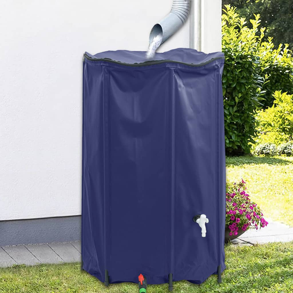 VidaXL Emilienne vidaXL Water Tank PVC Foldable Water Tank Cylindrical ...