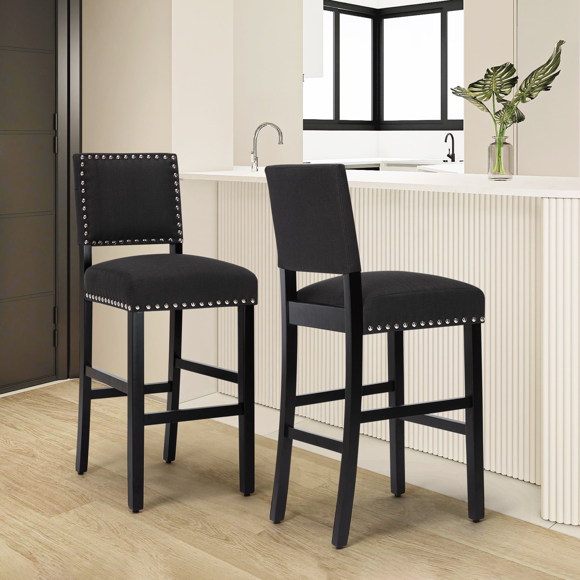 Red Barrel Studio® Ennu Solid Wood 29'' Bar Stool & Reviews | Wayfair