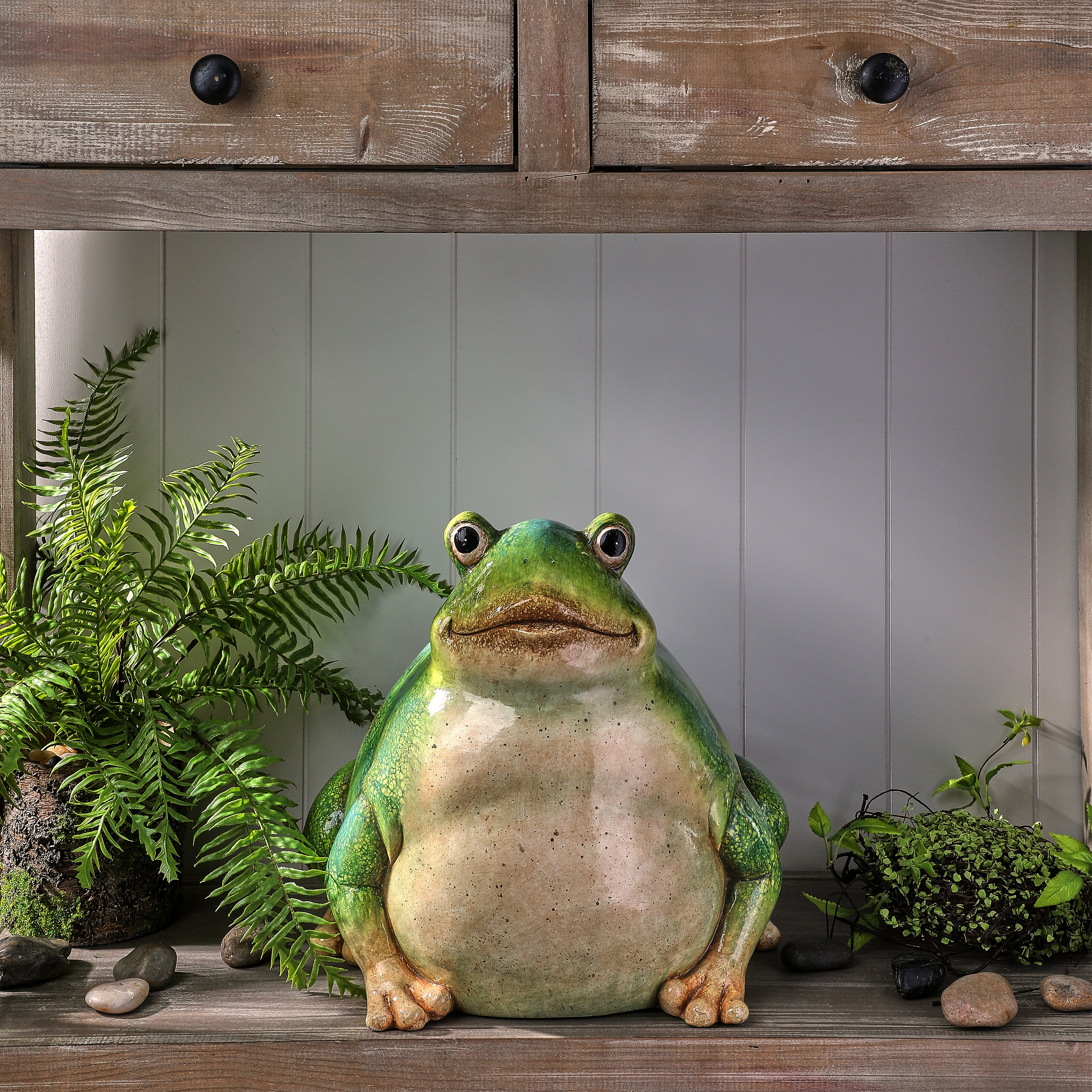 The Holiday Aisle® 9" Terracotta Bull Frog - Wayfair Canada