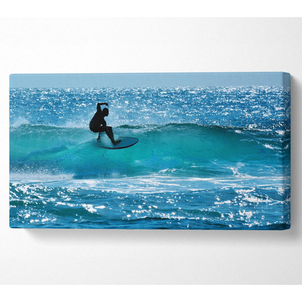 Haus am Meer Kalifornien Surfer Wide Canvas Druck | Wayfair.de