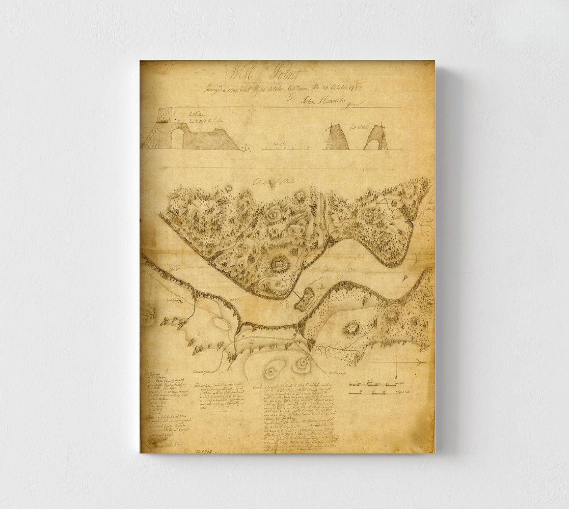 WeFrameArt West Point Map, US Military Academy Decor, Army Wall Art ...