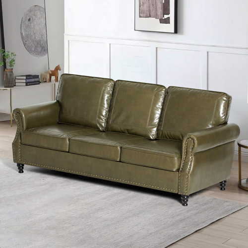 Alcott Hill® Carmilla 80'' Faux Leather Sofa | Wayfair