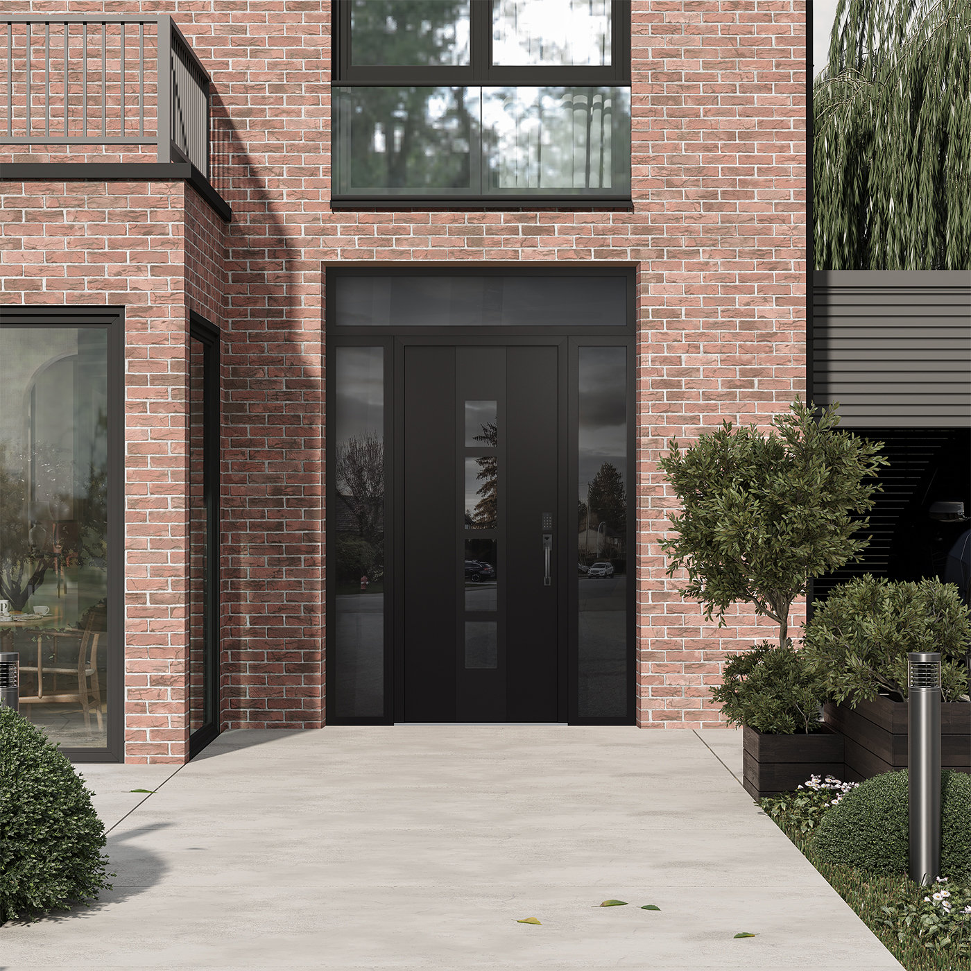 Belldinni Diamond A10 Left-Hand Panel Steel Mirrored Glass With 2 ...