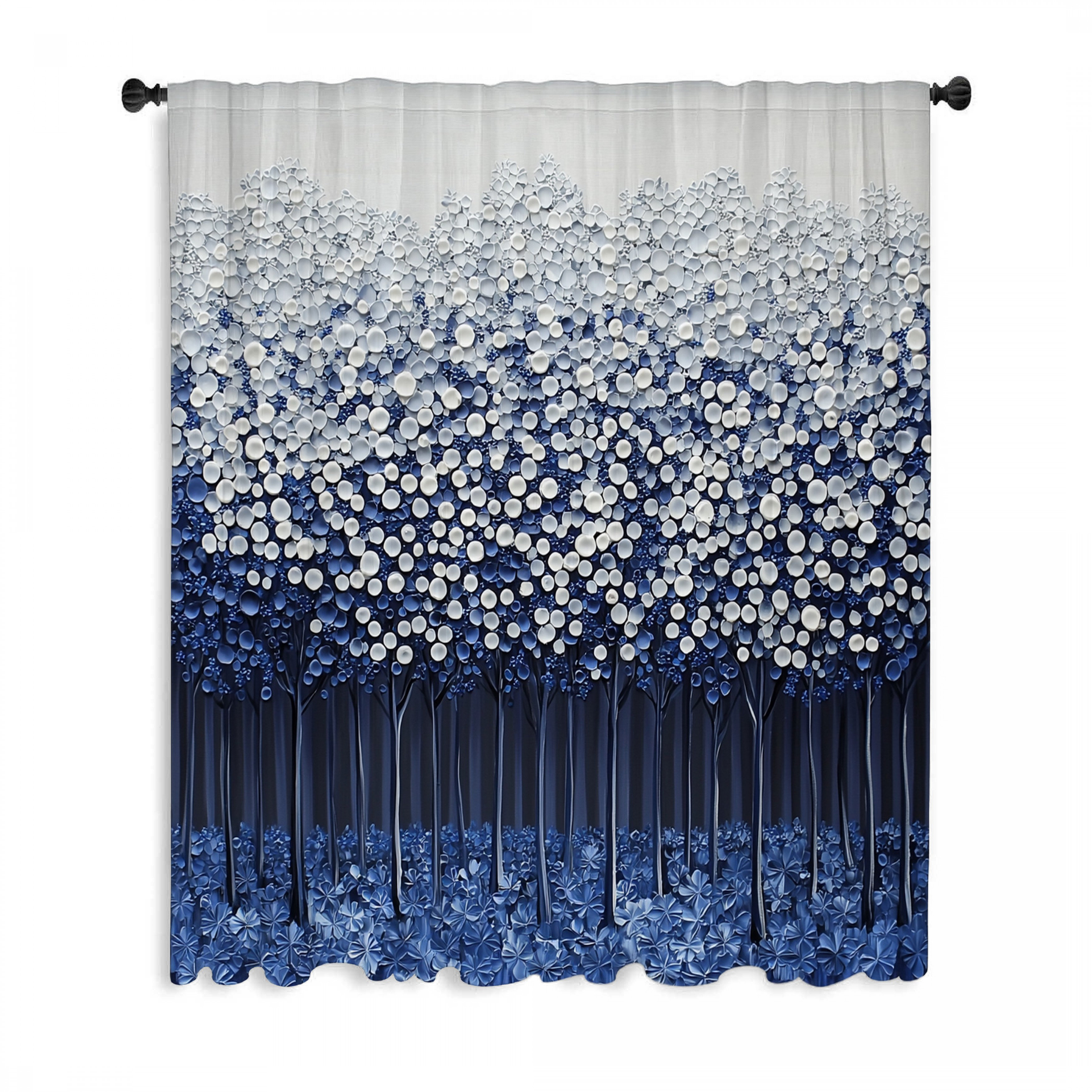 Dakota Fields Trees Window Curtains, Nature Blockout & Sheer Curtains ...