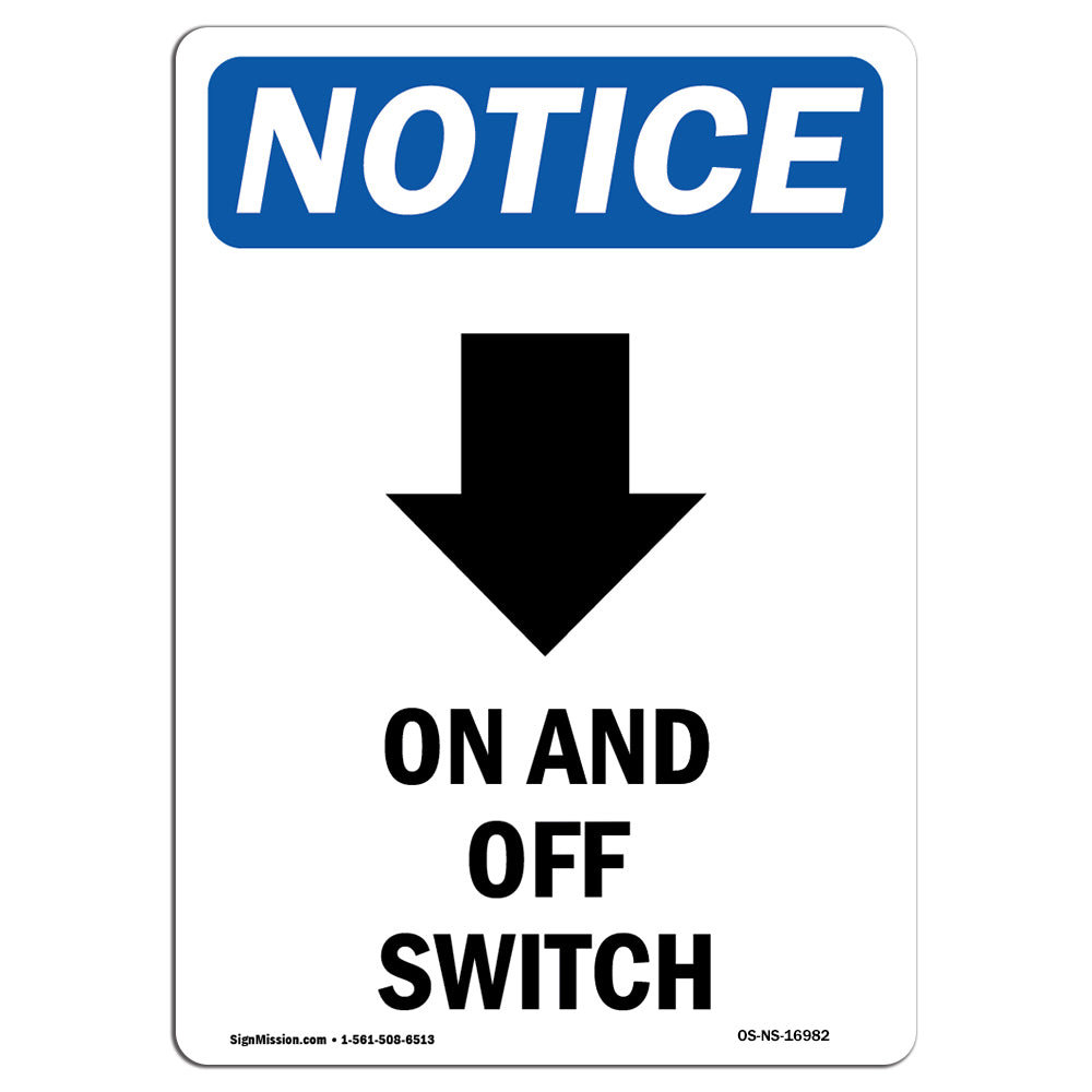 SignMission On and Off Switch Sign with Symbol | Wayfair